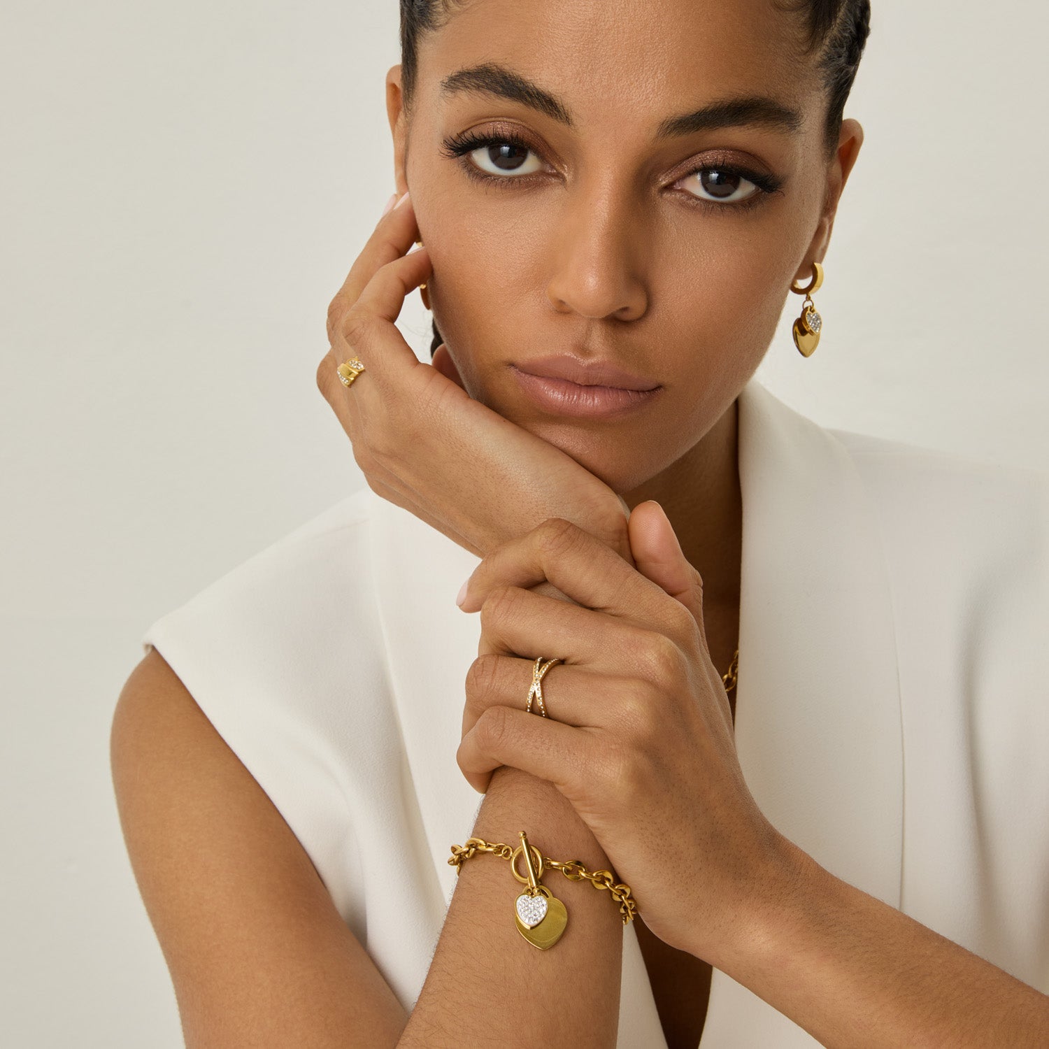 Pulseira de Elos Amichie Banhado em Ouro 18k | À Prova D'água | Joias Beout